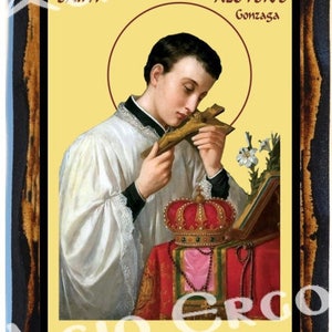 Saint Aloysius Gonzaga Catholic Christian Icon on Wood - Etsy