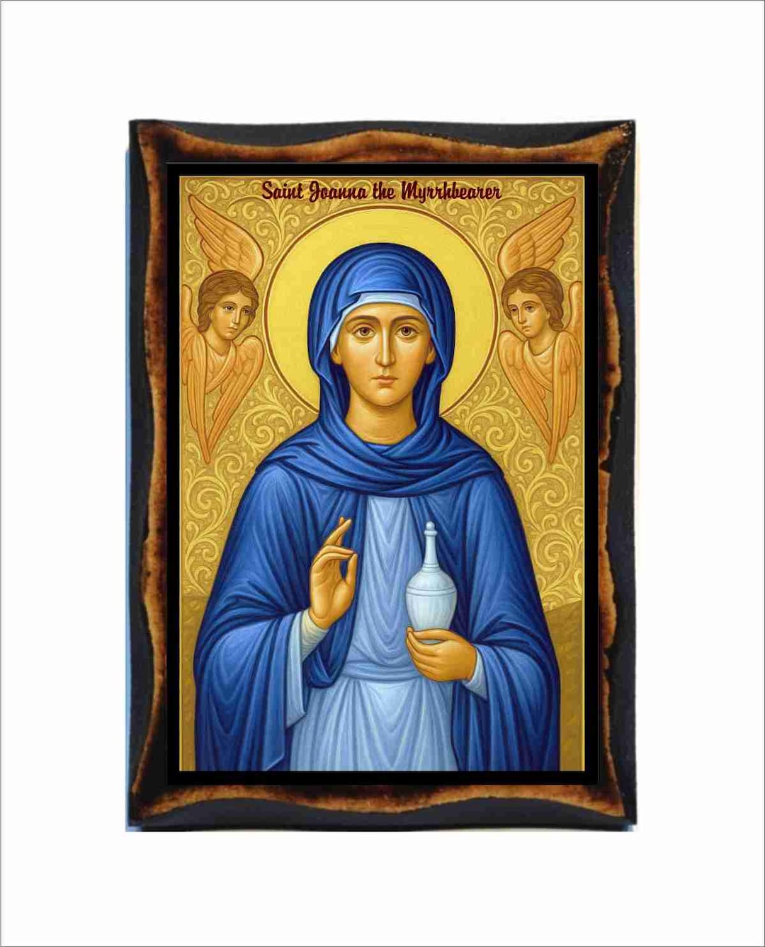Saint Joanna Icon - Byzantine Art - Orthodox Catholic Holy Card on ...