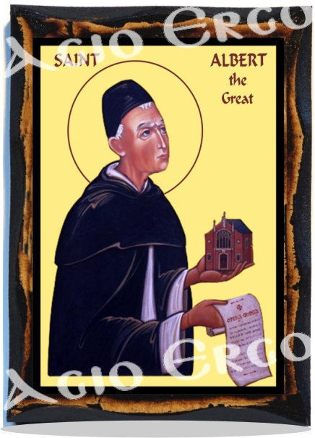 Saint Albertus Magnus Catholic Christian Icon on Wood - Etsy