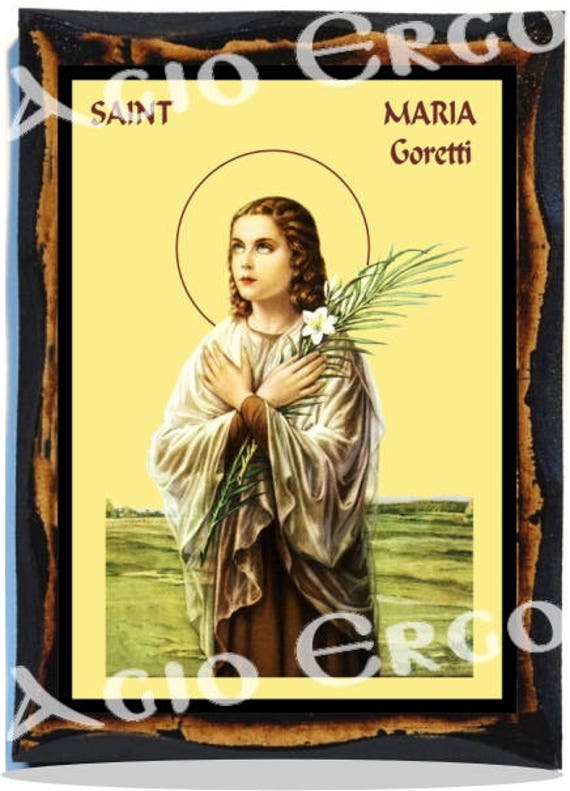 Saint Maria Goretti Virgin and Martyr Handmade wood icon on | Etsy