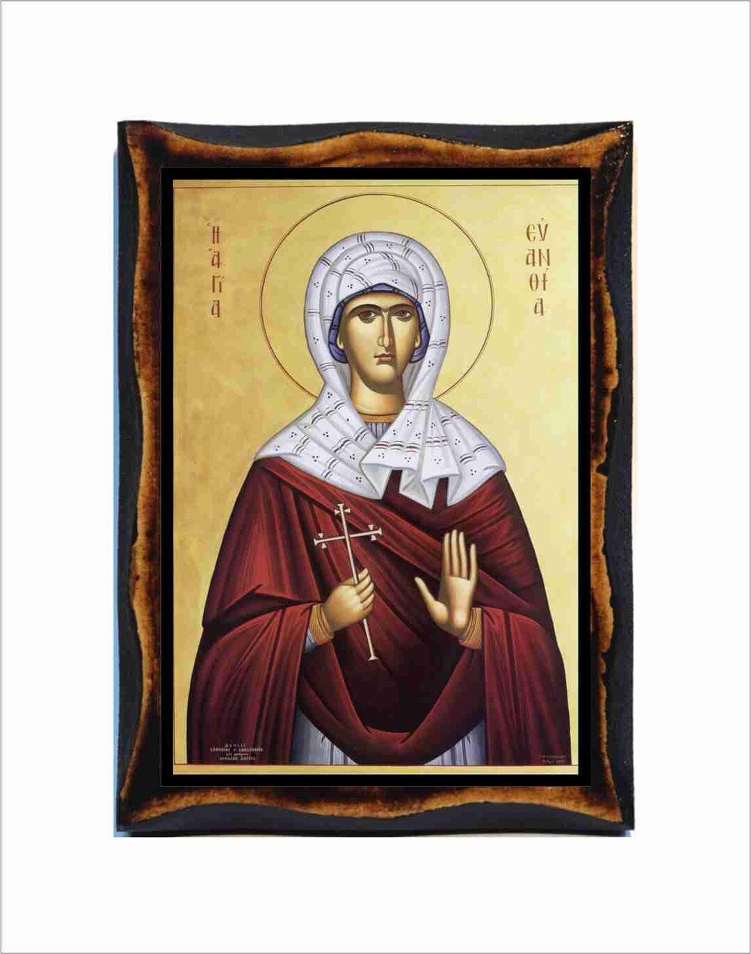 Saint Evanthia Icon - Byzantine Art - Orthodox Catholic Holy Card on ...