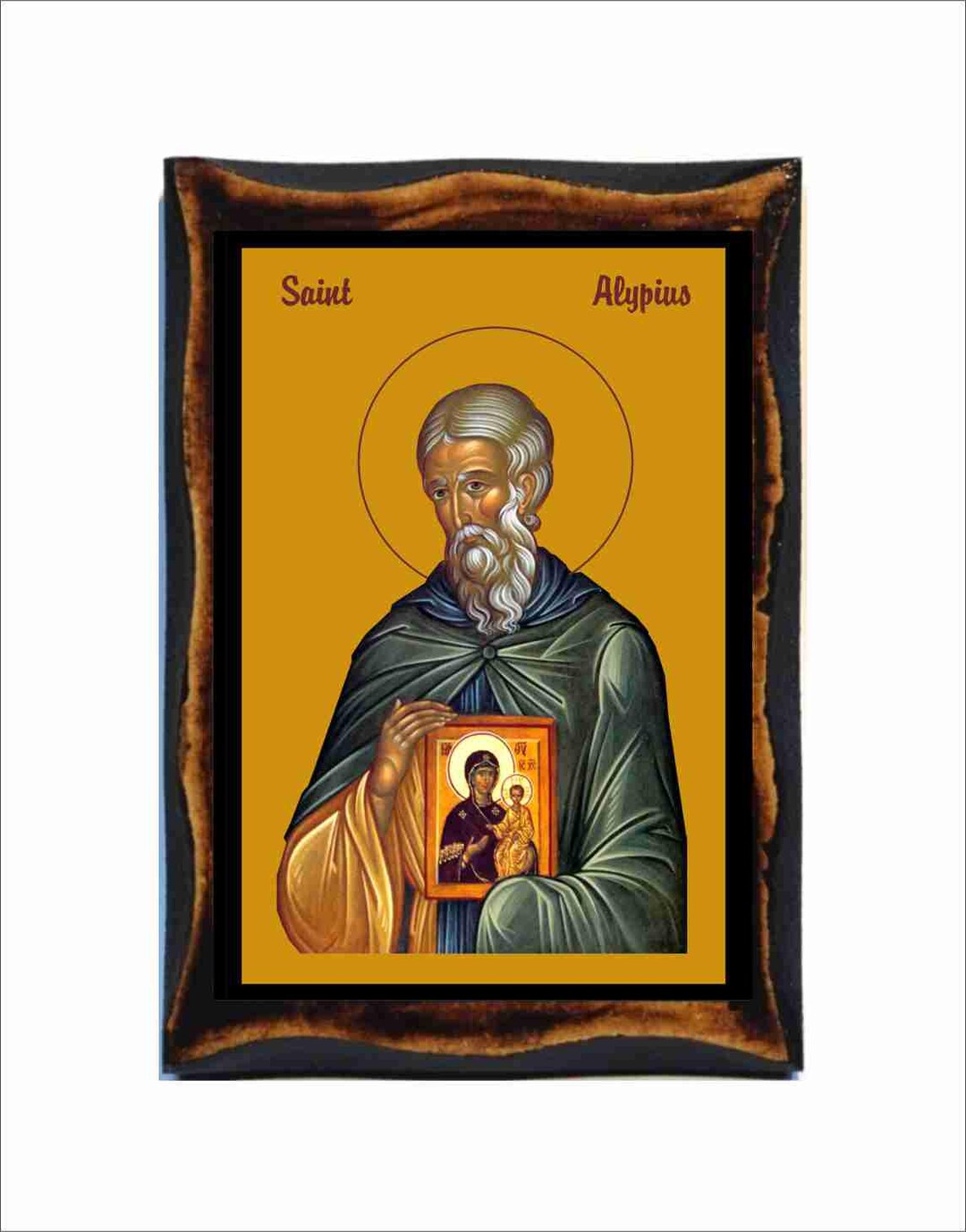 Saint Alypius the Stylite Catholic Christian Icon on Wood - Etsy