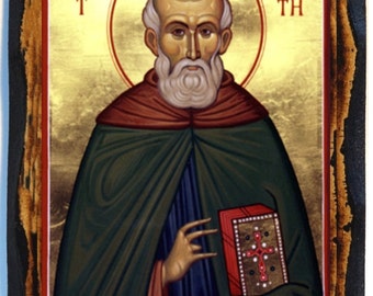 Saint Kenneth Icon, Handmade Greek Orthodox Icon of St Kenneth ...