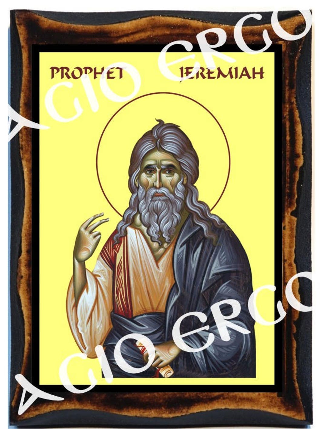 Prophet Jeremiah Greek Orthodox Russian Mount Athos Byzantine Christian ...