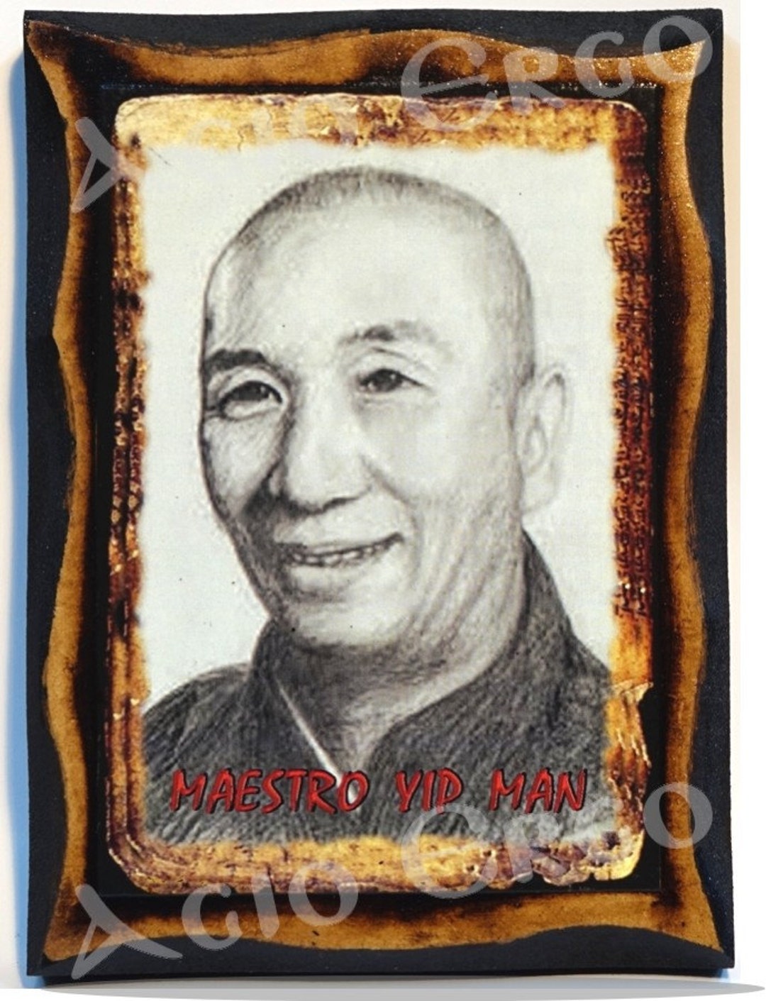 Maestro Yip Man a Master Teacher of Wing Chun Ip Man Icon on Wood ...