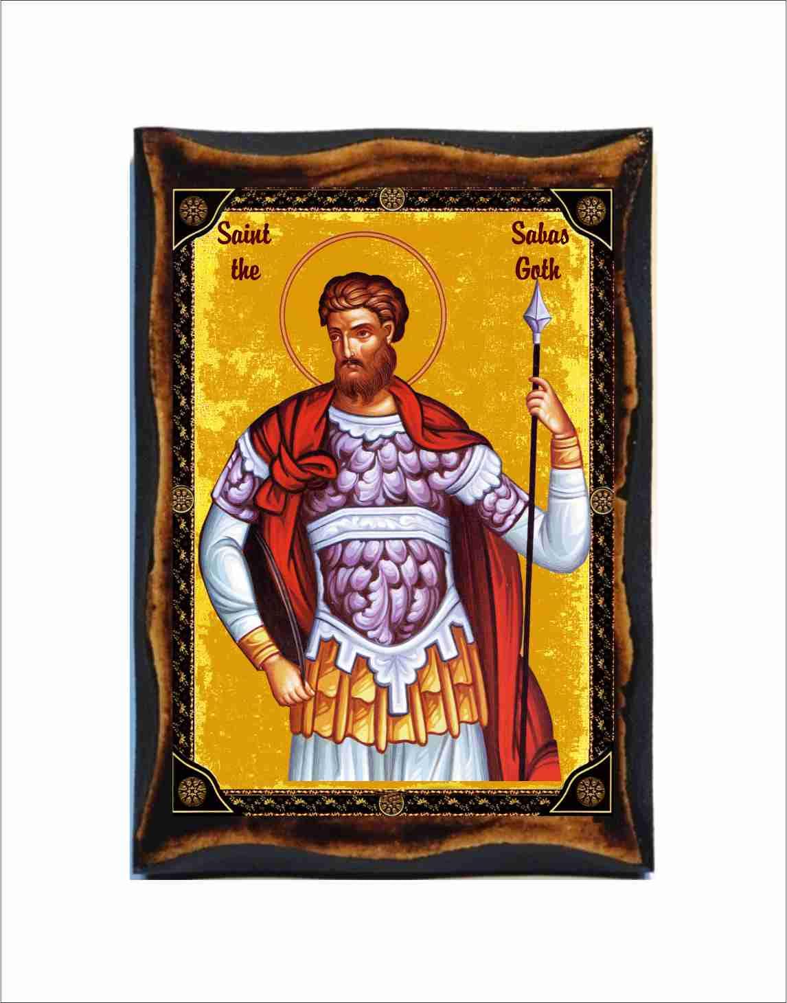 Saint Sabbas the Goth Icon - Byzantine Art - Orthodox Catholic Holy ...