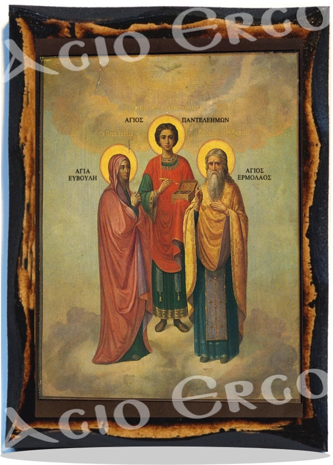 Saint Pantaleon panteleimon Greek Orthodox Russian Mount Athos ...