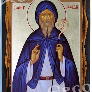 Saint Declán of Ardmore Bishop & Abbot Christian Icon on Wood - Etsy