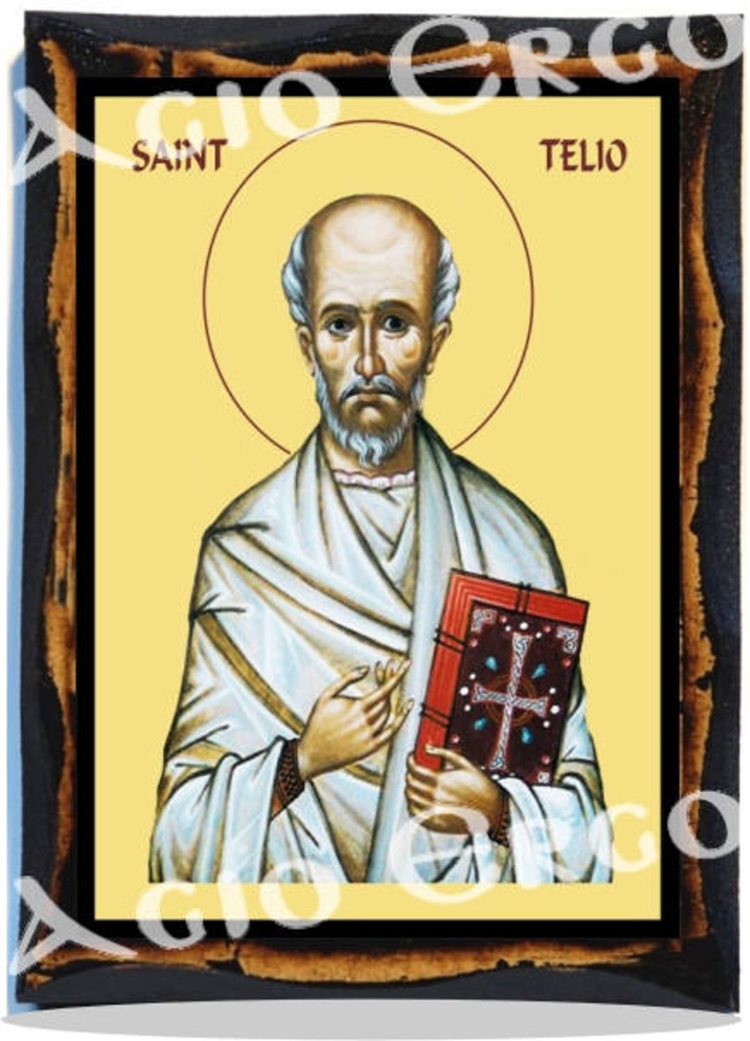 Saint Teilo Christian Roman Catholic Icon on Wood - Etsy