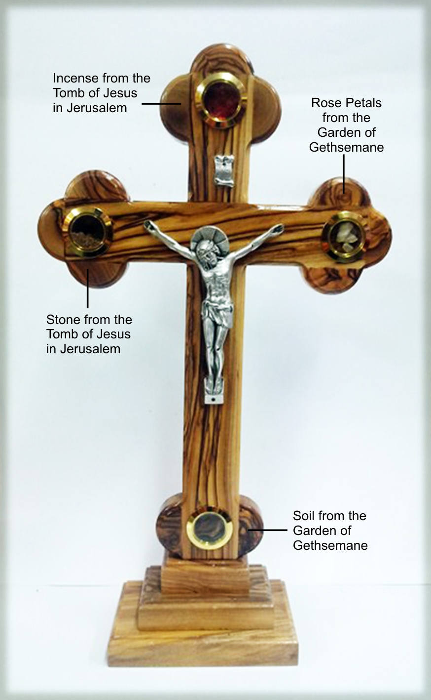 Jerusalem Crucifix Self-adhesive Base olive Wood Crucifix | Etsy