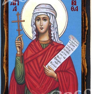Saint Tabitha the Widow,raised From the Dead by the Apostle Peter Greek ...
