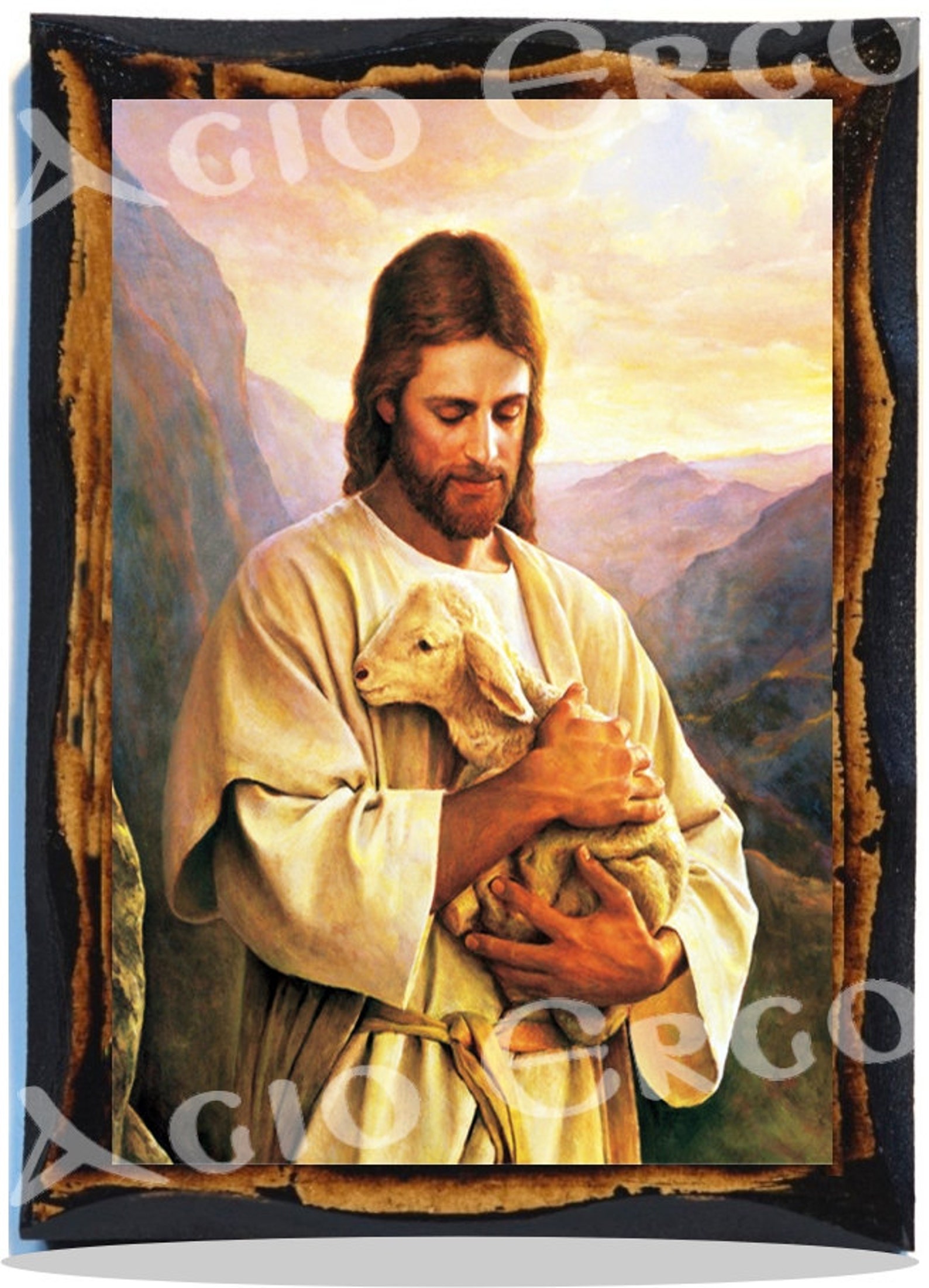 Jesus Christ the Good Shepherd Greek Orthodox Russian Mount - Etsy