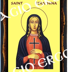 Saint Seraphina - Saint Fina Roman Catholic Christian Wood Icon Plaque ...