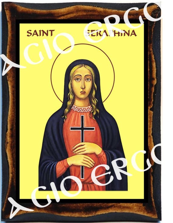 Saint Seraphina Saint Fina Roman Catholic Christian Wood | Etsy