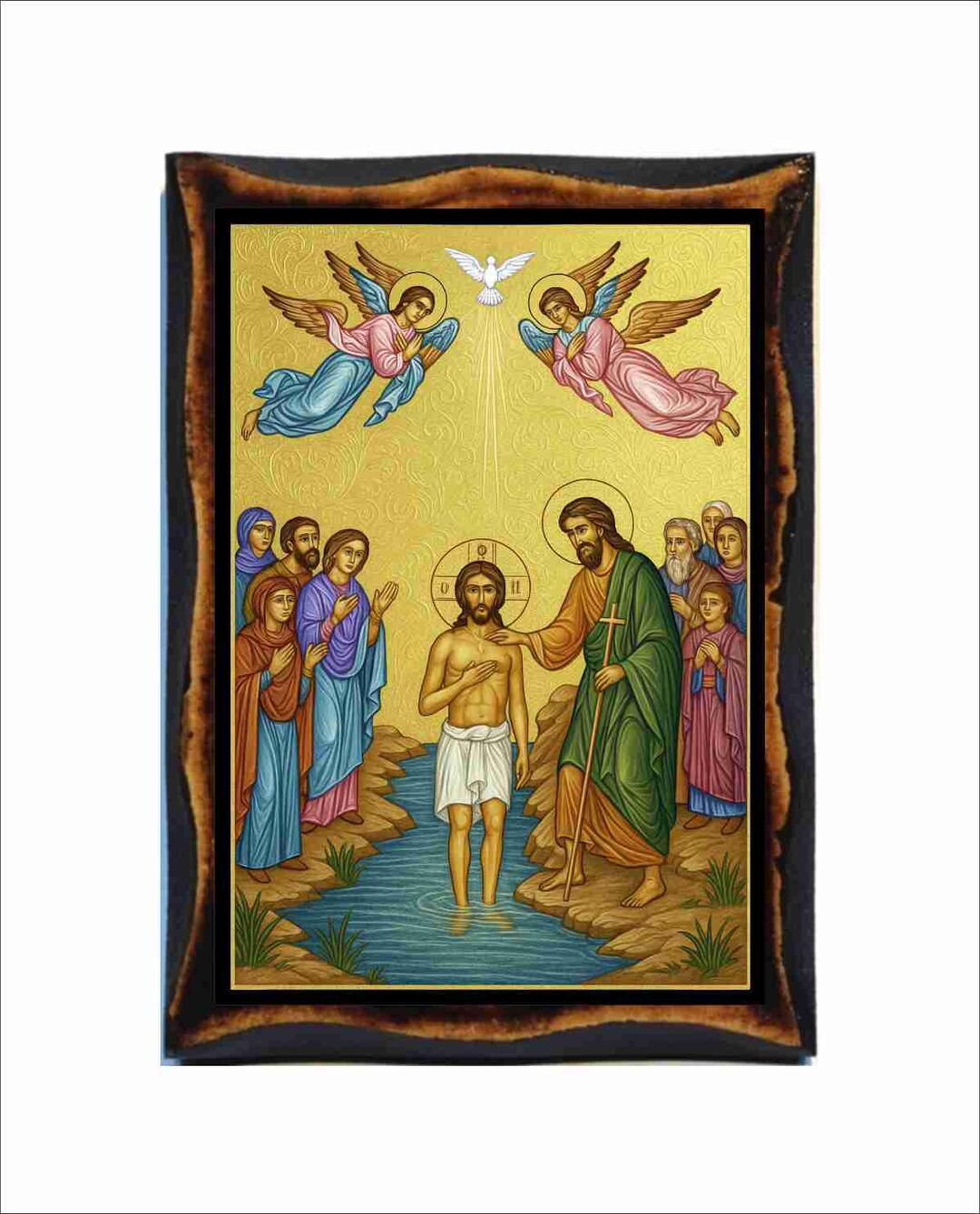 Baptism of Jesus - Theophany Epiphany Icon - Orthodox Catholic Holy ...