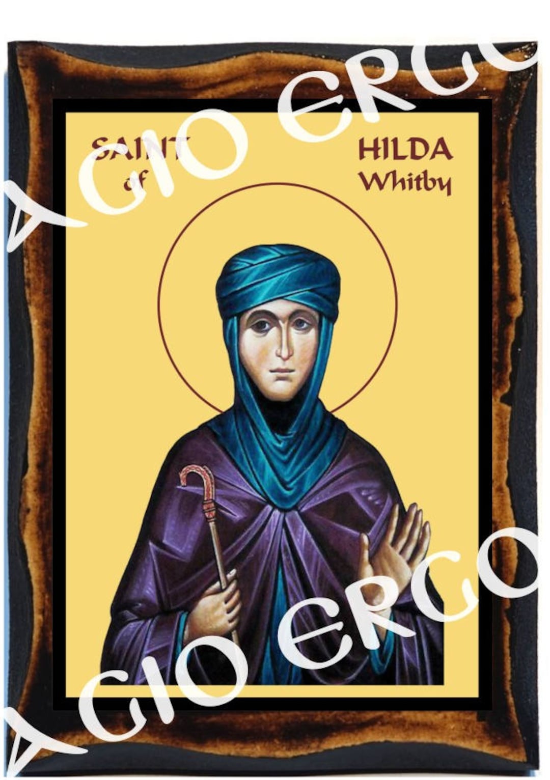Saint Hilda of Whitby Hild of Whitby Roman Catholic - Etsy