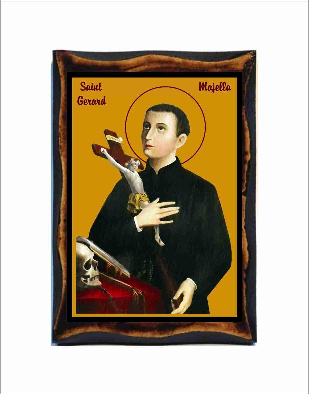 Saint Gerard Majella - Byzantine Art - Catholic Holy Card on Handmade ...