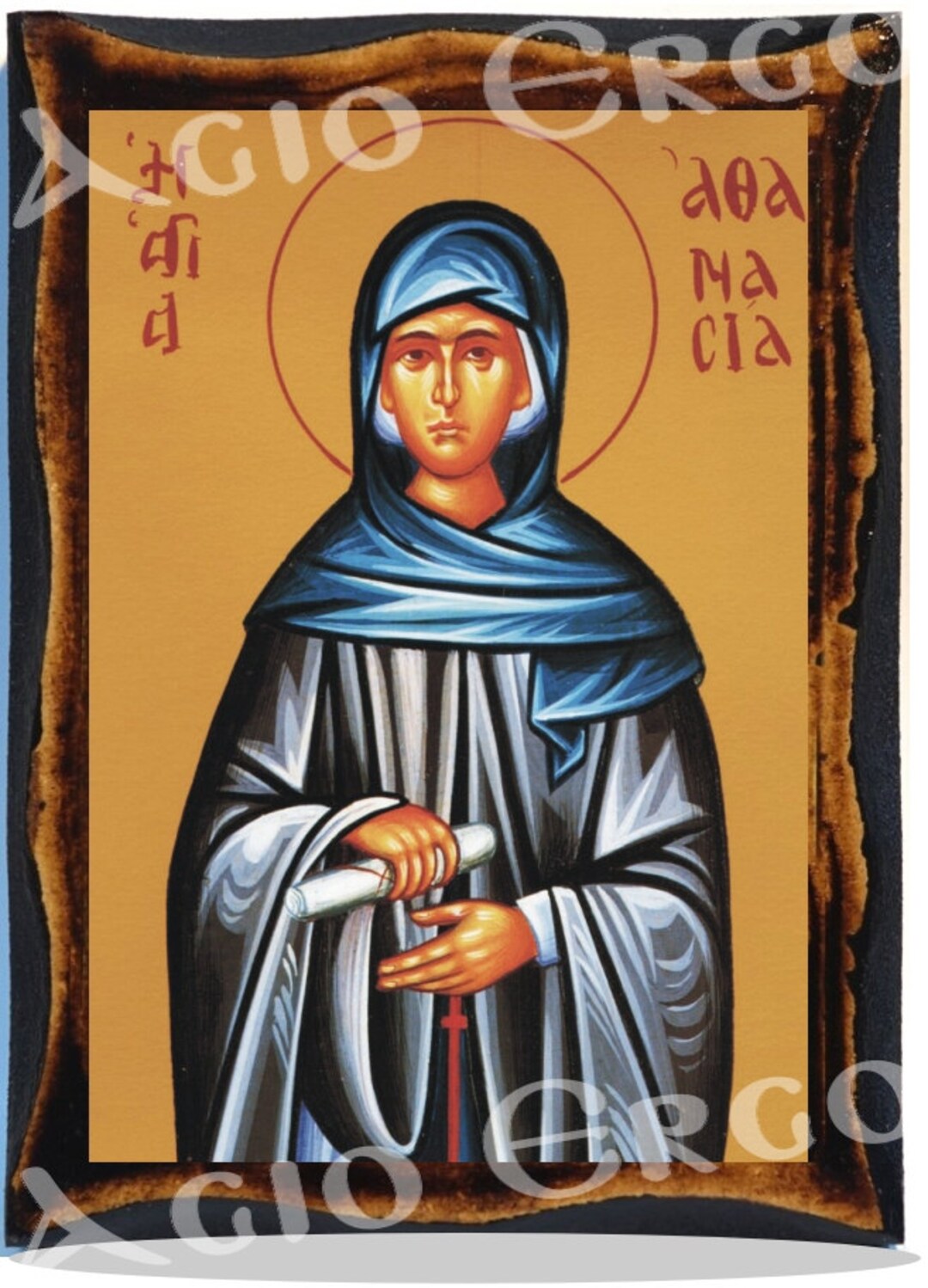 Saint Athanasia Greek Orthodox Russian Mount Athos Byzantine Christian ...