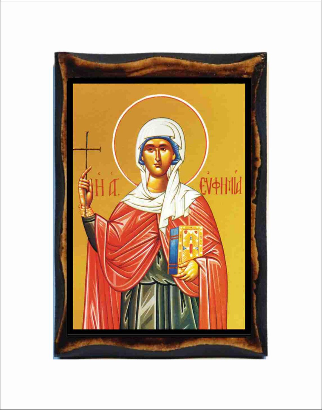 Saint Euphemia Christian Orthodox Icon on Wood - Etsy