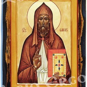 Saint Gall Christian Catholic Icon on Wood - Etsy