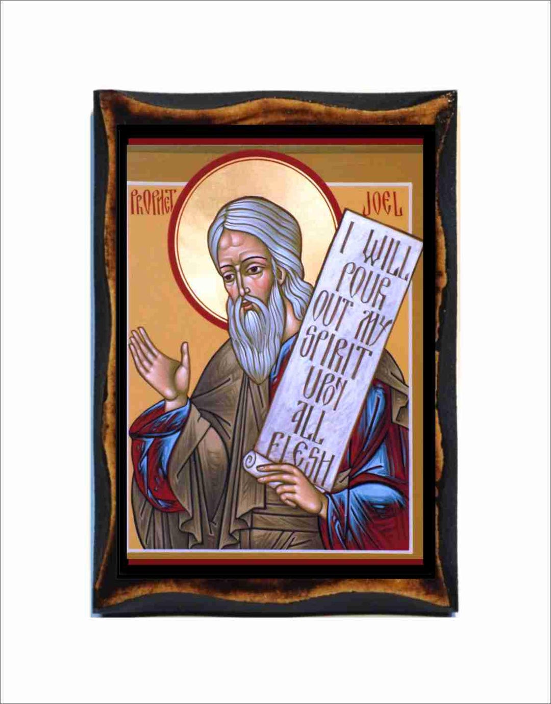 Prophet Joel Icon - Byzantine Art - Orthodox Catholic Holy Card on ...