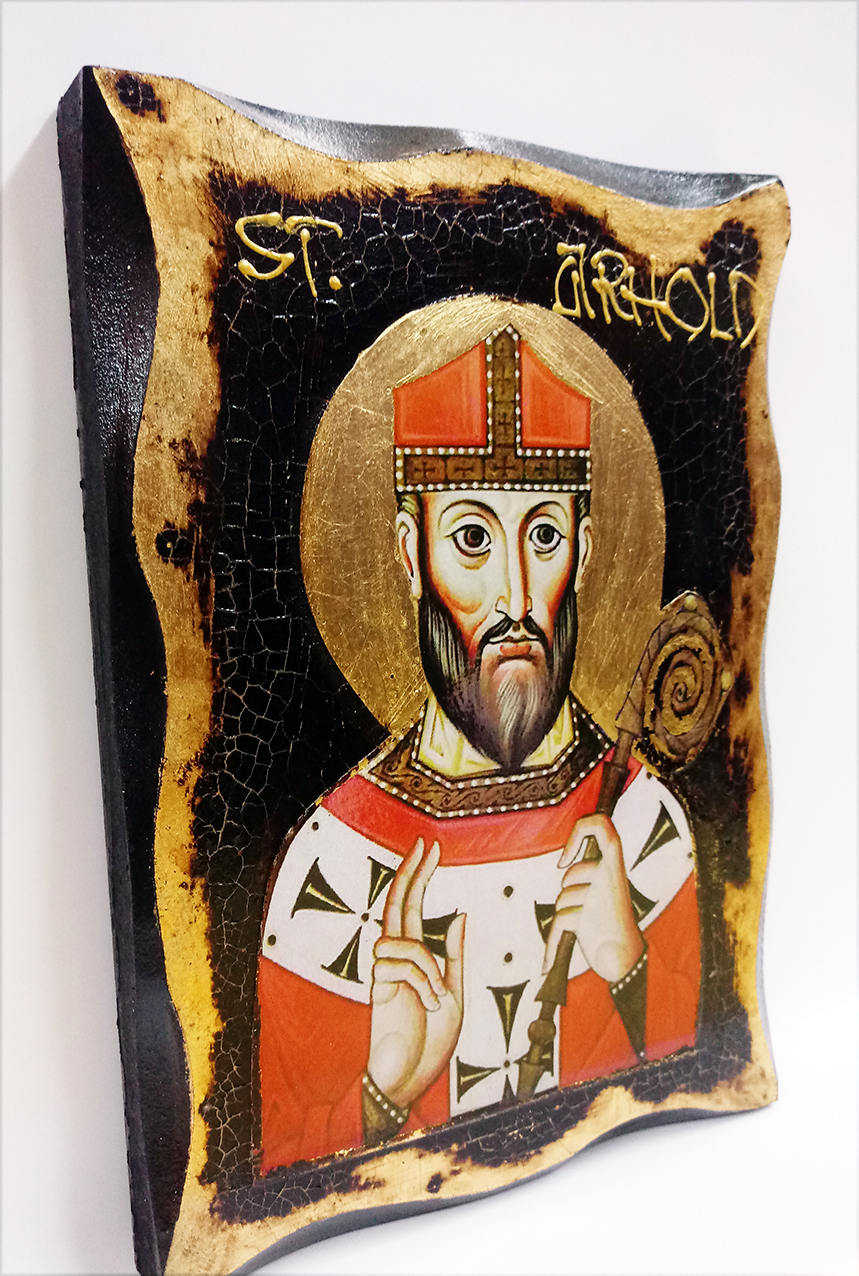 Saint arnold Arnulf Frankish Bishop of Metz Handmade Wood | Etsy