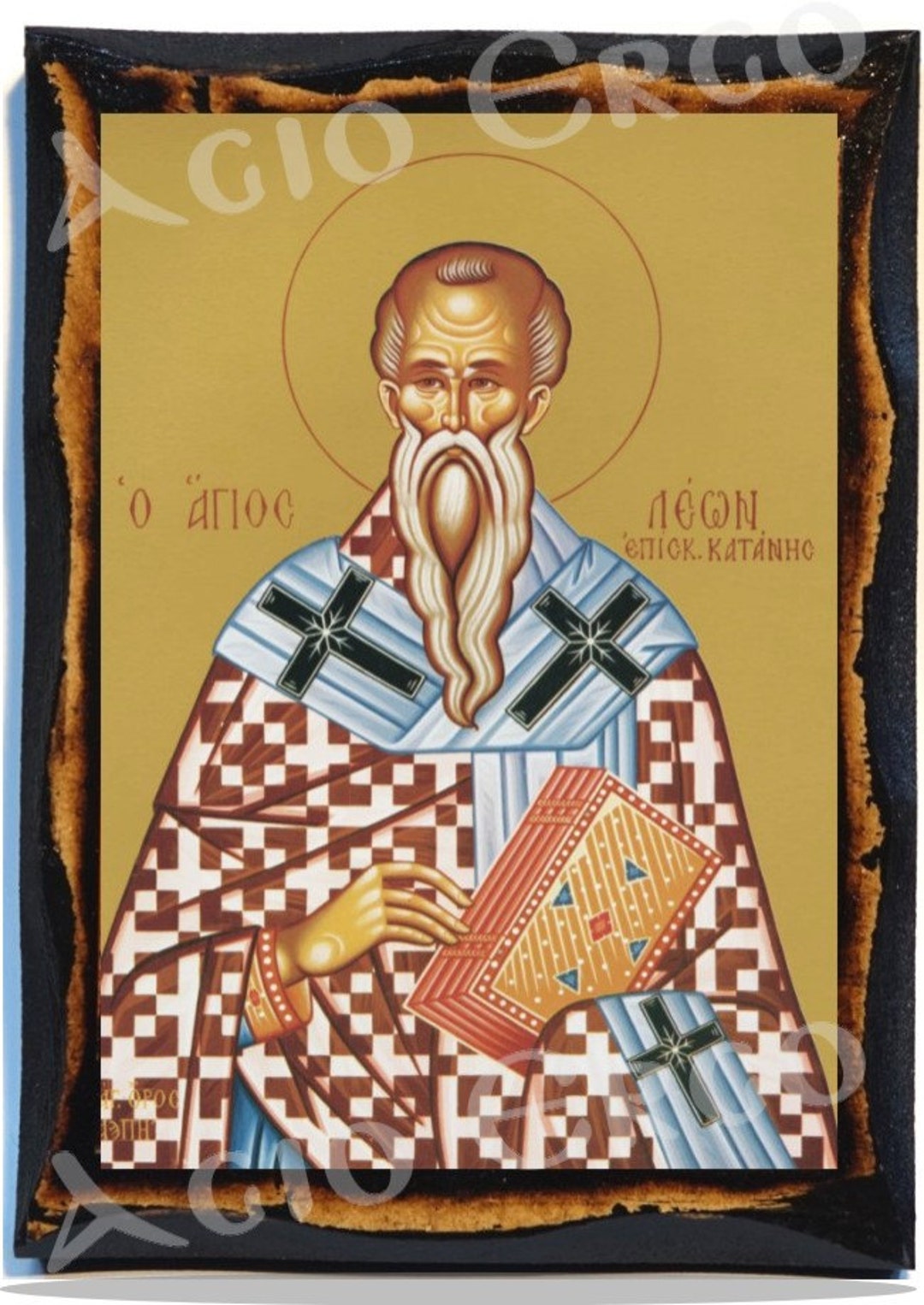 Saint Leo of Catania Greek Orthodox Russian Mount Athos Christian ...