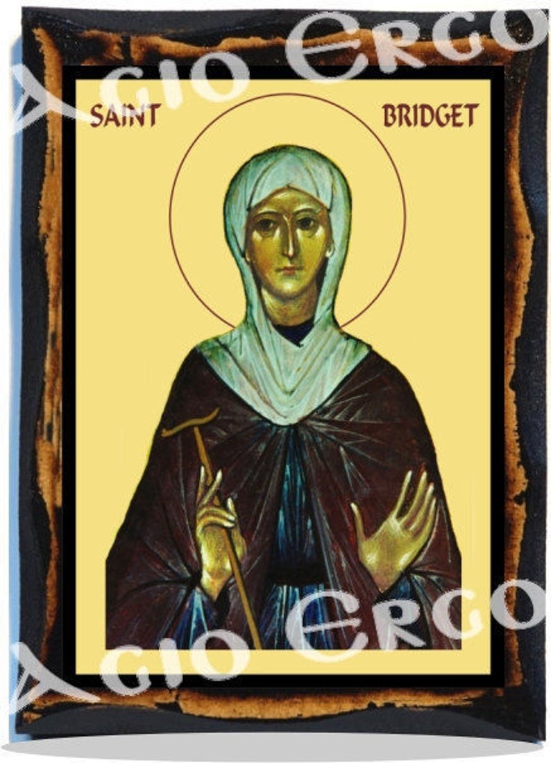 Saint Brigid of Kildare Christian Catholic Icon on Wood - Etsy Hong Kong