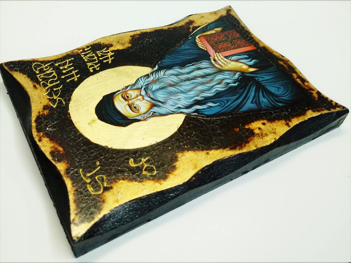 Saint Seraphim Rose of Platina Handmade Wood Icon on Plaque | Etsy