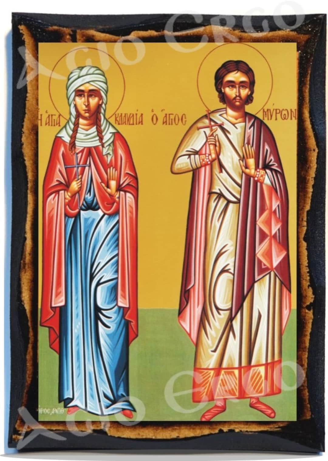 Saints Claudia and Myron Greek Orthodox Russian Mount Athos Byzantine ...