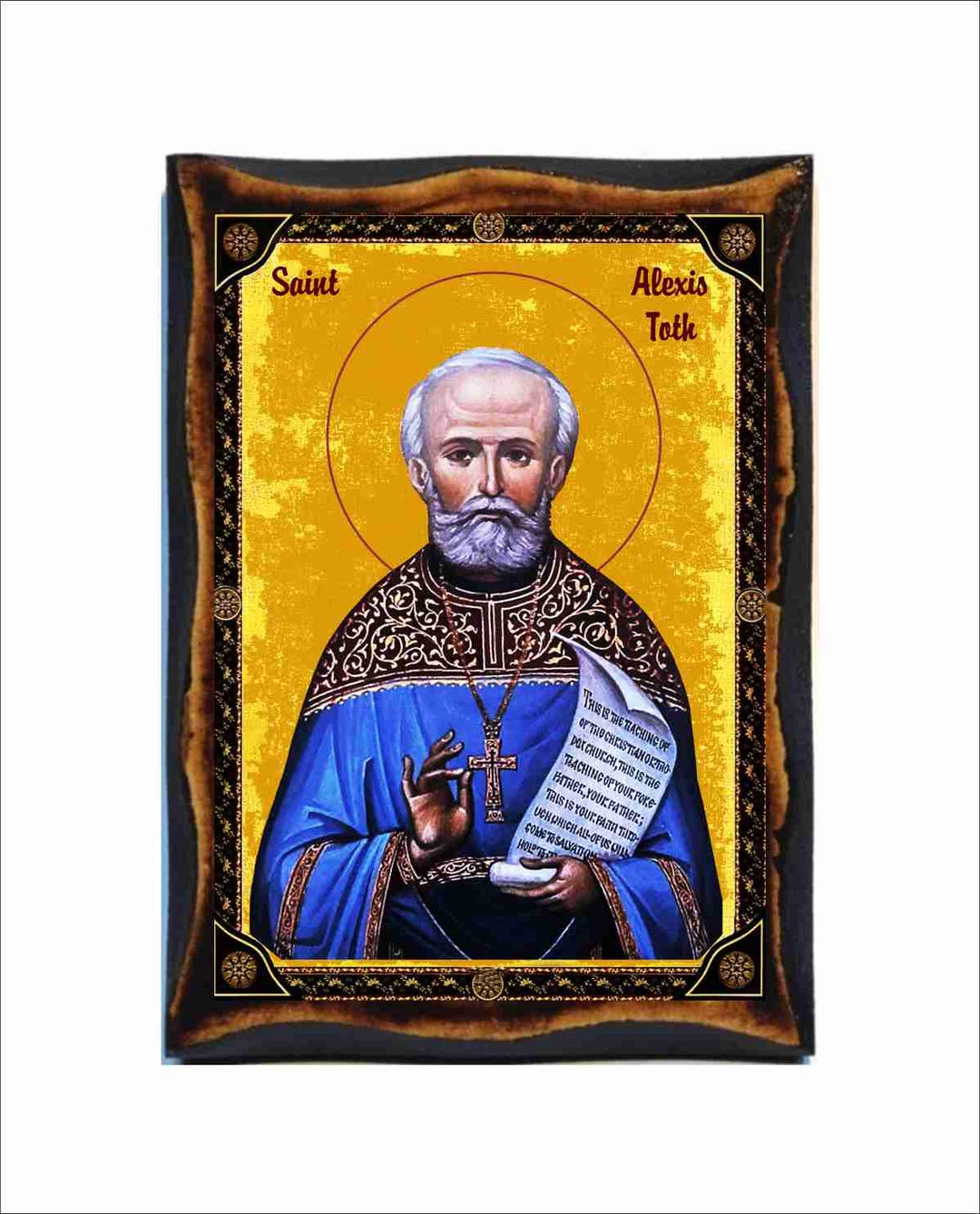 Saint Alexis Toth Icon - Byzantine Art - Holy Card on Handmade Wood ...