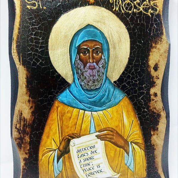 Saint Moses of Ethiopia Icon - Etsy