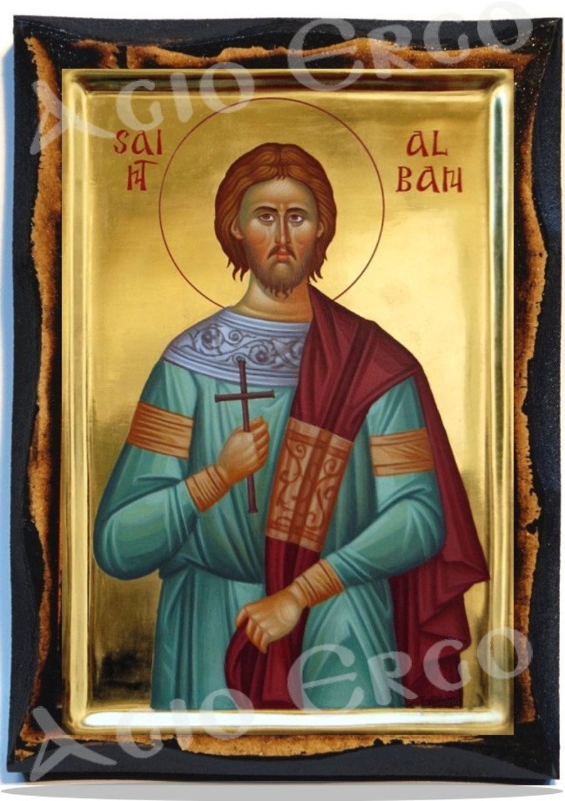 Saint Alban Greek Orthodox Byzantine Catholic Christian Icon | Etsy