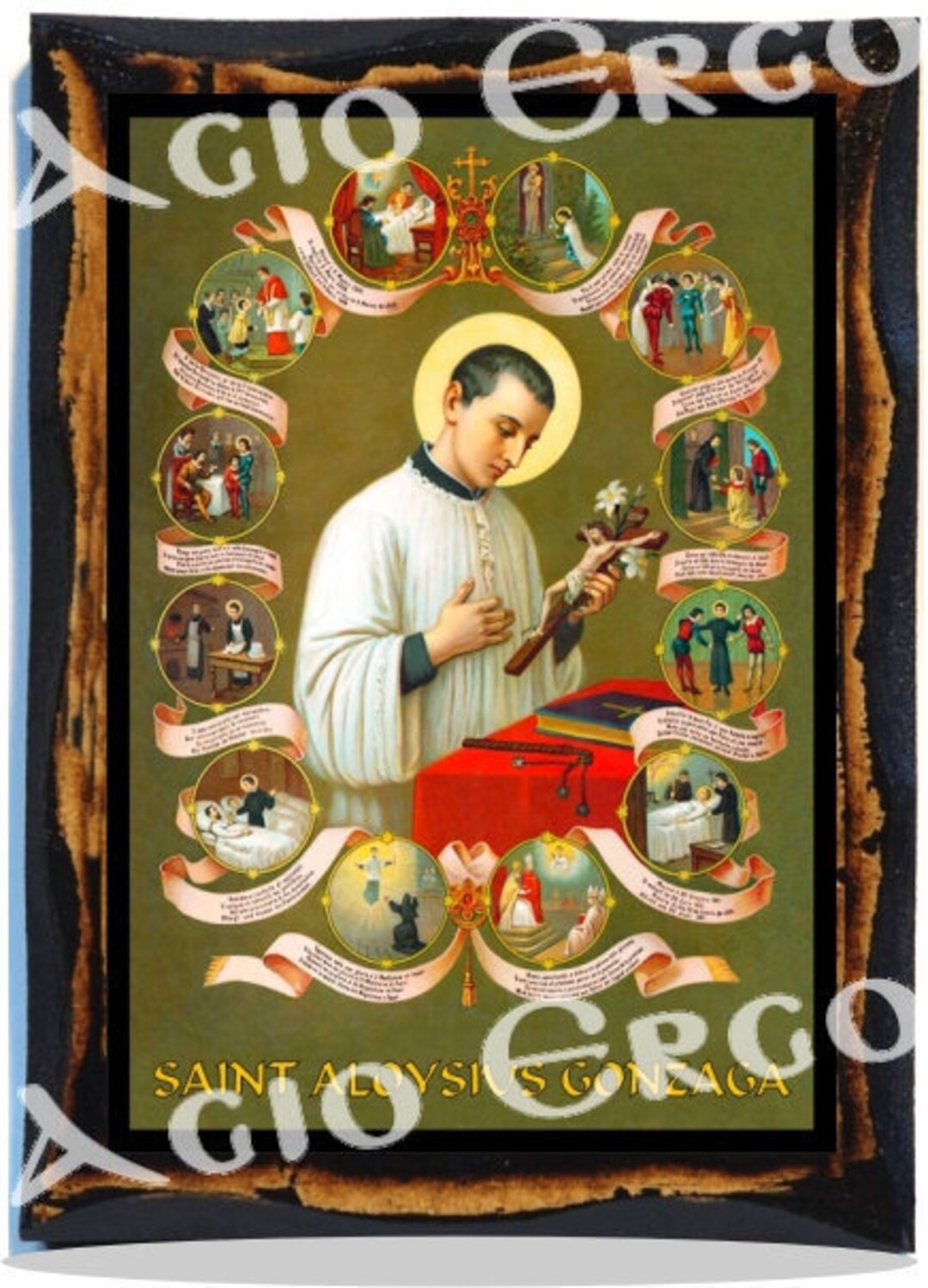 Aloysius Gonzaga Catholic Christian Icon on Wood - Etsy