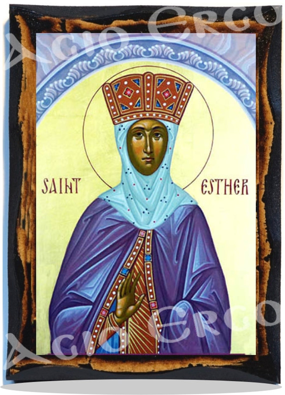 Saint Esther Greek Orthodox Russian Byzantine Christian Icon - Etsy