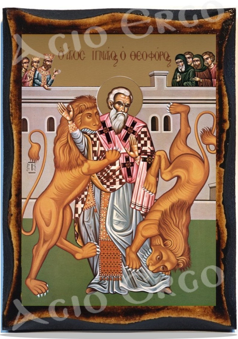Saint Ignatius of Antioch Handmade Wood Icon on Plaque - Etsy