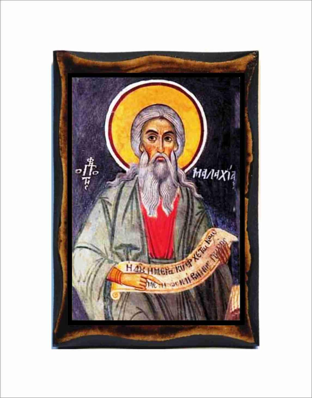 Prophet Malachi Byzantine Icon - Mount Athos Style - Etsy