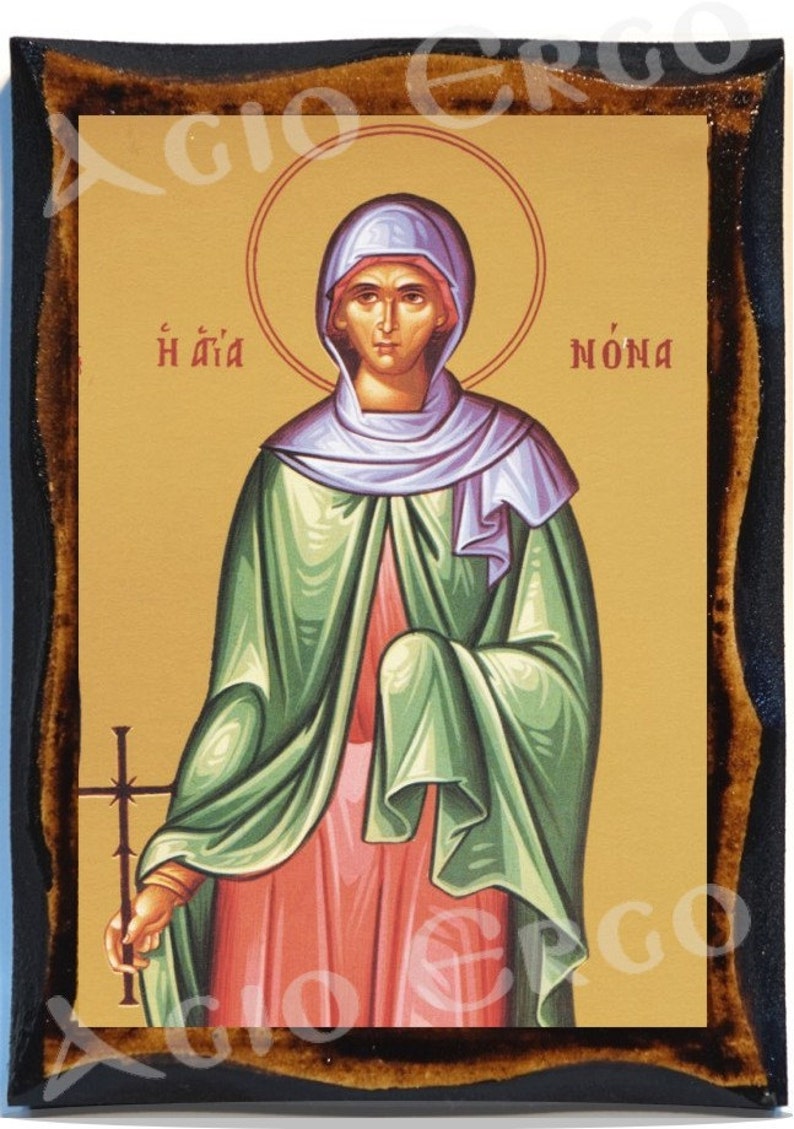 Saint Nonna Greek Orthodox Russian Mount Athos Byzantine - Etsy