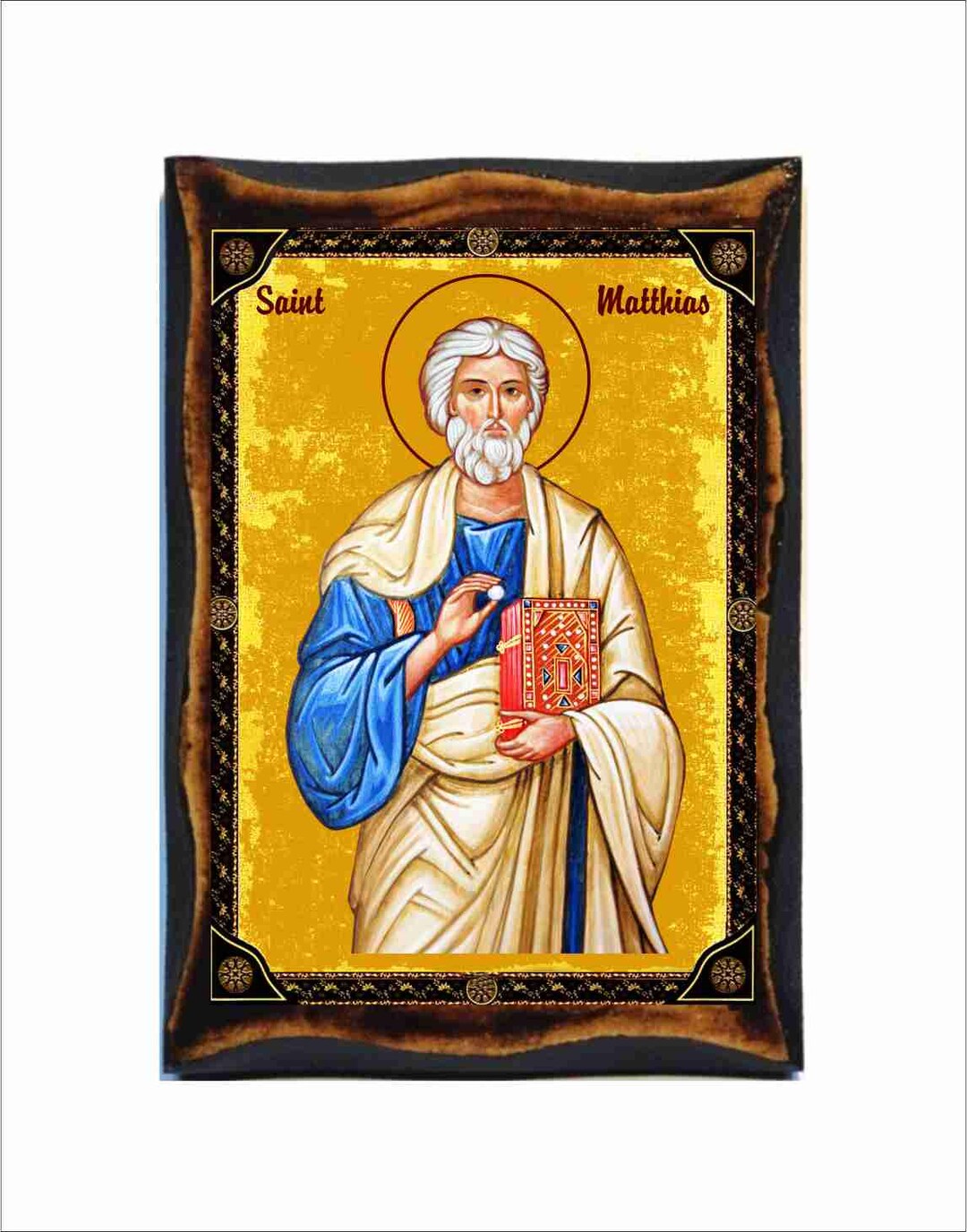 Saint Matthias - Byzantine Art - Orthodox Catholic Holy Card on ...