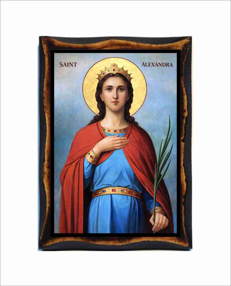 Saint Alexandra Icon - Byzantine Art - Orthodox Catholic Holy Card on ...