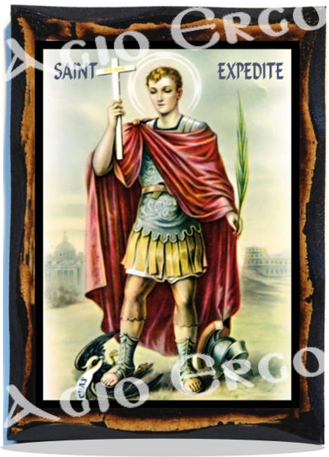 Saint Expedite Martyr Saint Expeditus Christian Martyr Handmade Wood ...