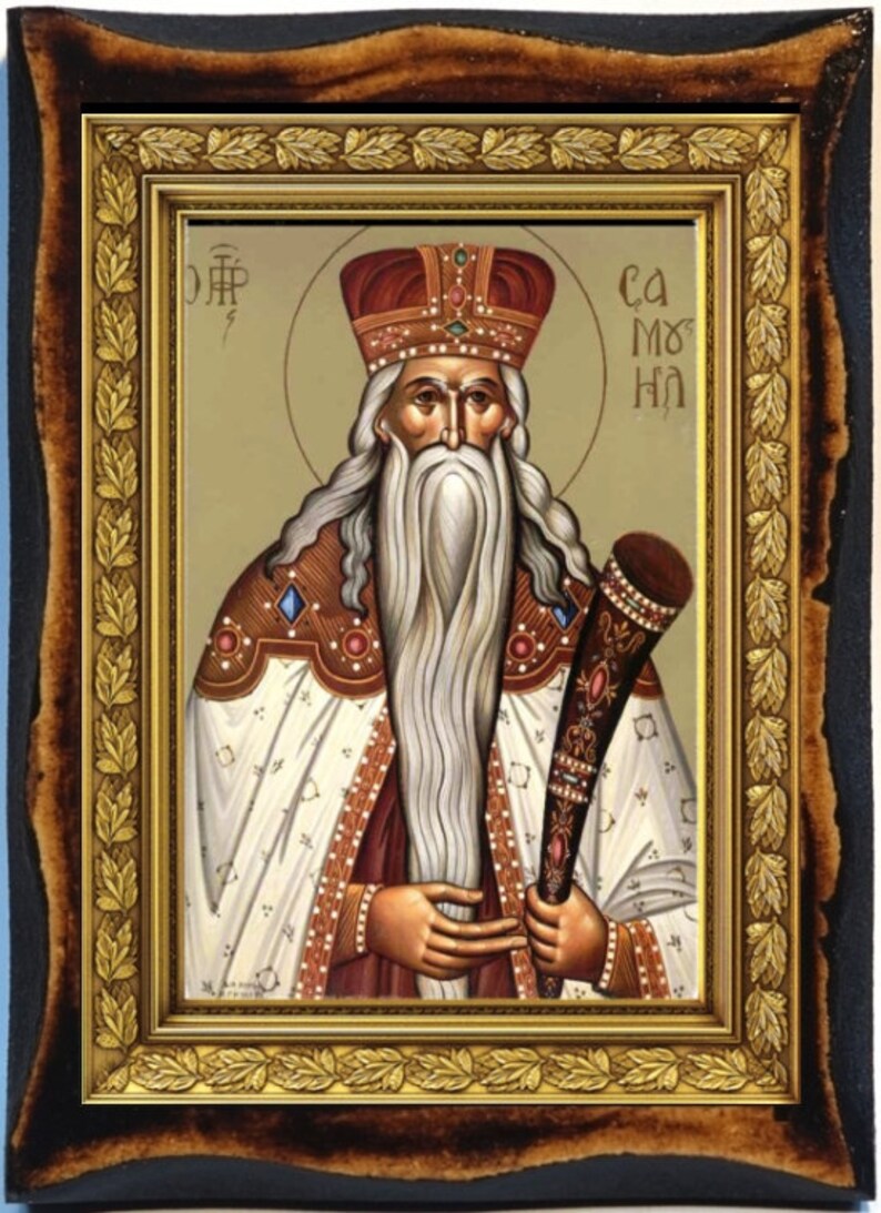 Prophet Samuel Handmade Wood Icon on Plaque - Etsy