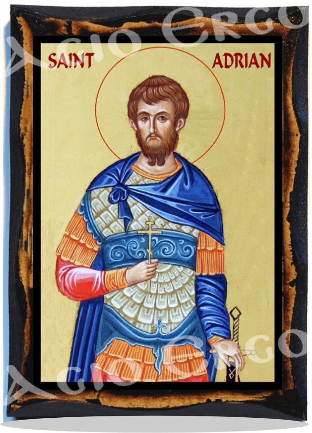 Saint Adrian Martyr of Nicomedia Orthodox Catholic Christian Icon on ...