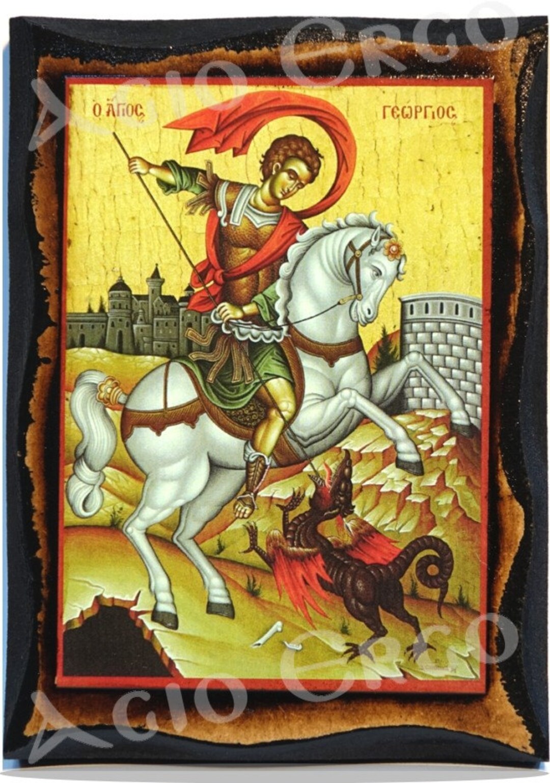 Saint George Greek Orthodox Russian Byzantine Christian - Etsy