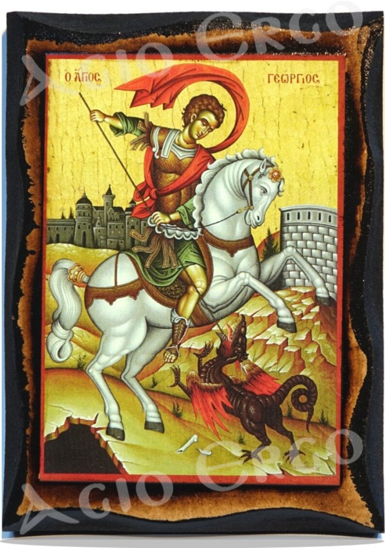 Saint George Greek Orthodox Russian Byzantine Christian - Etsy