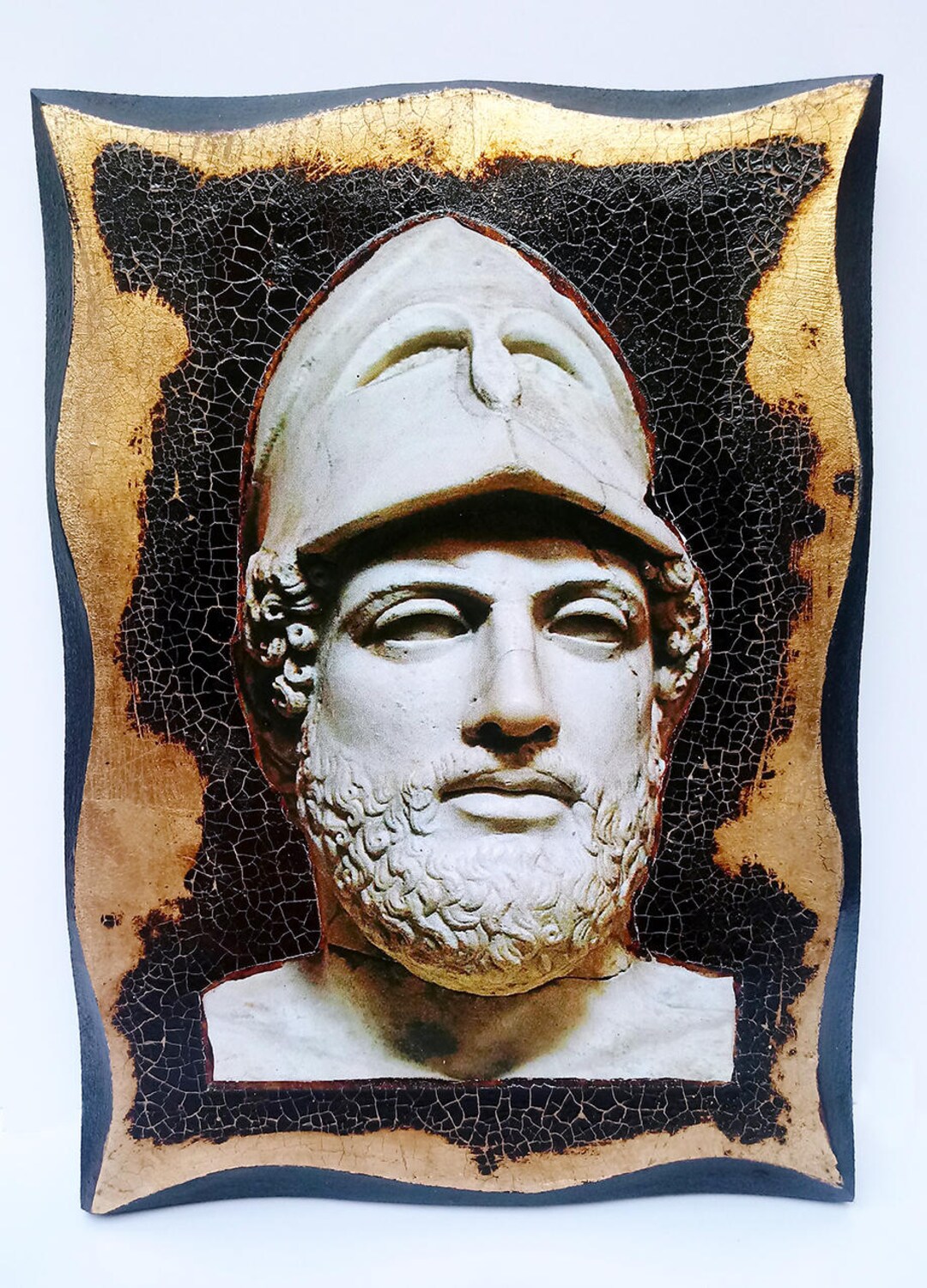 Pericles Greek Statesman Ancient Greece Handmade Wood Icon on Plaque ...