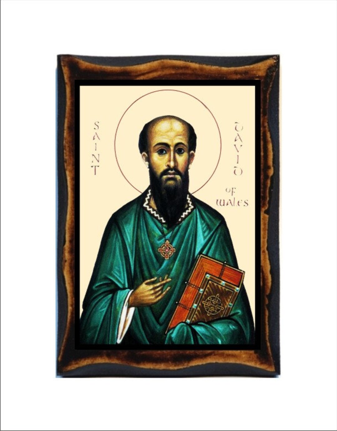 Saint David of Wales Christian Icon on Wood - Etsy