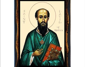 Saint Declán of Ardmore Bishop & Abbot Christian Icon on Wood | Etsy