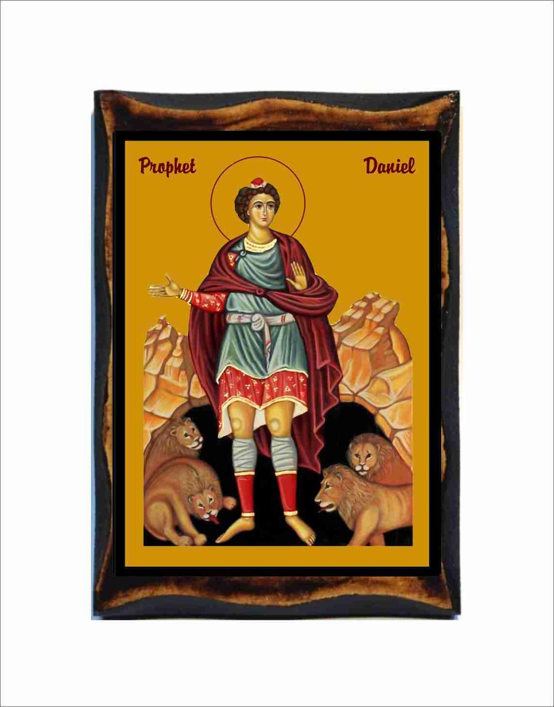 Saint Daniel the Prophet - Byzantine Icon - Catholic Holy Card on ...