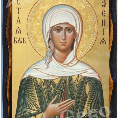 Saint Xenia Icon Handmade Greek Orthodox Icon of St Xenia of | Etsy